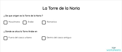 La Torre de la Noria. Ficha interactiva | TopWorksheets
