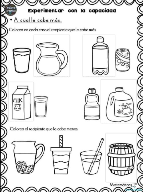 Medidas de capacidad: fichas interactivas y ejercicios online ...