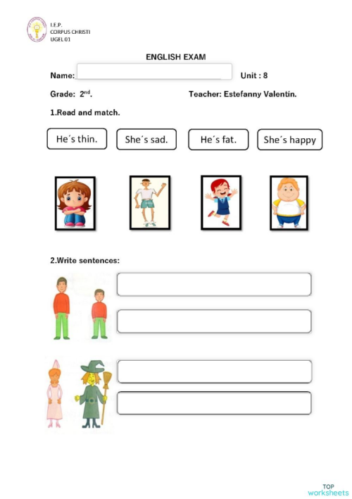 2nd exa unit 8. Ficha interactiva | TopWorksheets