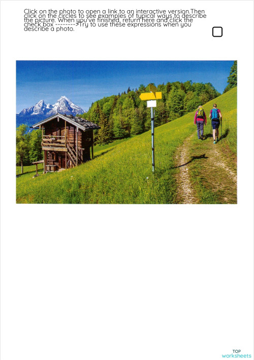 B1 Speaking part 2 examples. Interactive worksheet | TopWorksheets