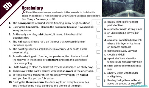 Vocabulary 9b. Interactive worksheet | TopWorksheets