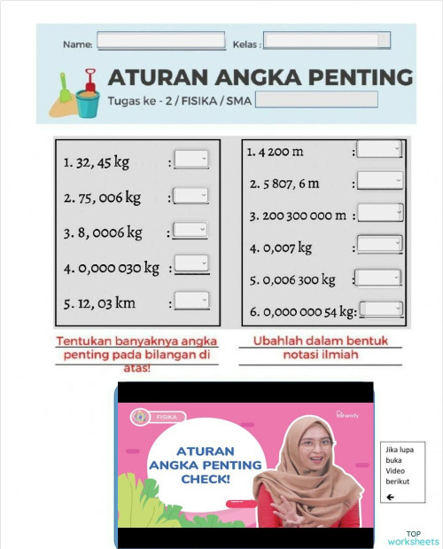 ANGKA PENTING. Lembar kerja interaktif | TopWorksheets