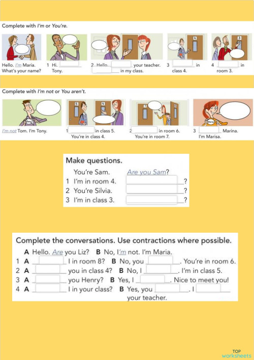 mine, yours, his, hers. Interactive worksheet | TopWorksheets