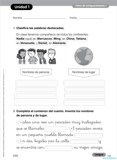 Repaso: fichas interactivas y ejercicios online | TopWorksheets