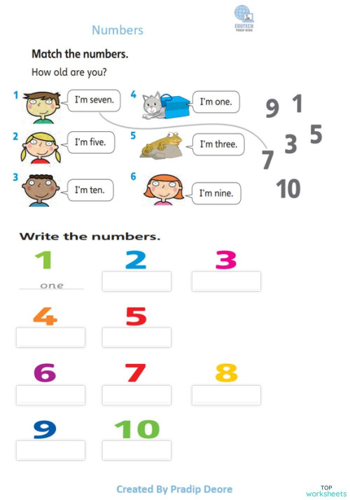 Match and write worksheet. Interactive worksheet | TopWorksheets