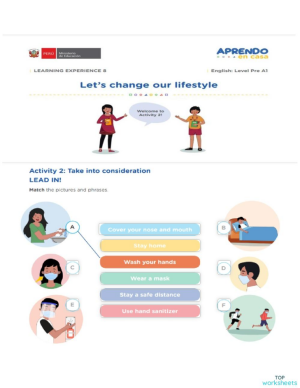 Let’s change our lifestyle: Activity 2: Take into consideration ...