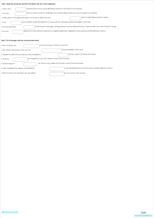 Module Revision. Interactive worksheet | TopWorksheets