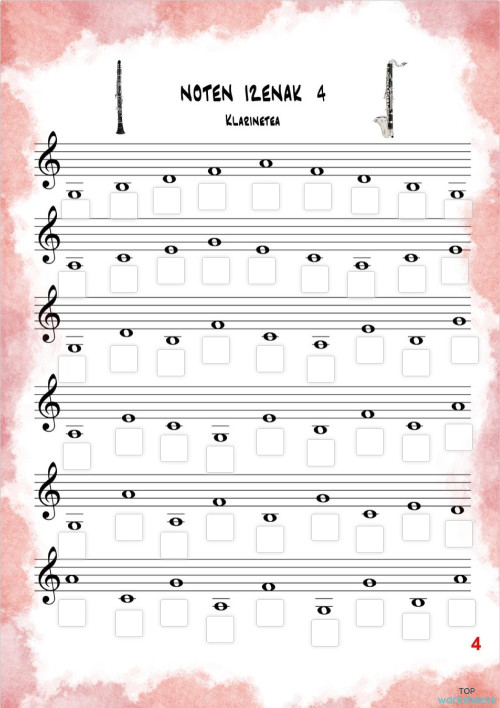 4. Maila KLARINETEA 4. Interactive worksheet | TopWorksheets