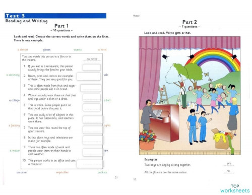 FLYERS 8 - TEST 3. Interactive worksheet | TopWorksheets