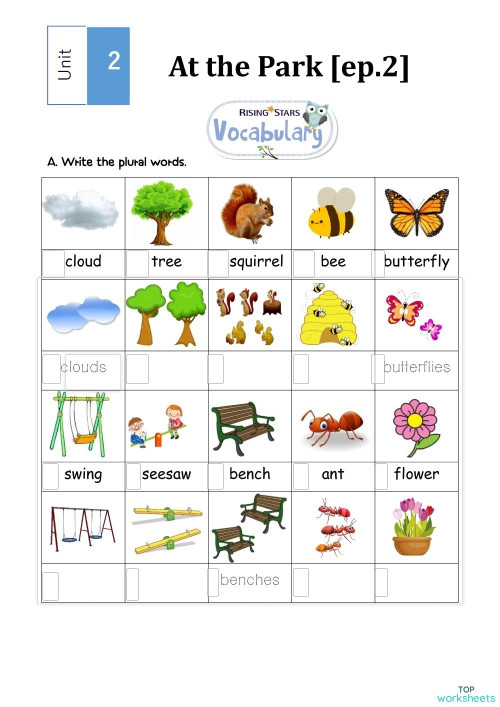 Unit 2 At the Park ep2. Interactive worksheet | TopWorksheets