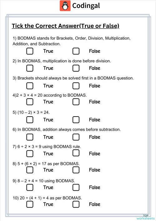 M_G04M05L13_WA02_Order of Operation. Interactive worksheet | TopWorksheets