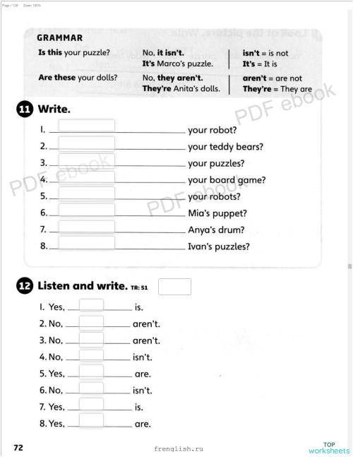 OW1 unit 6 grammar 2. Interactive worksheet | TopWorksheets