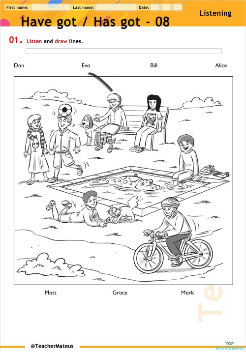 FF 2 - Unit 04 - 8 - Have got Has got - Listening. Interactive ...