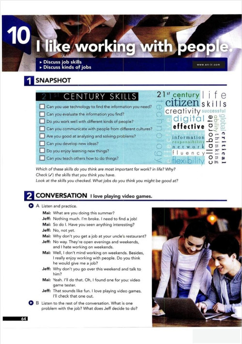 unit 10 - i like working with people. Interactive worksheet | TopWorksheets