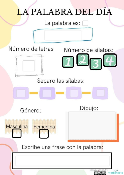 LA PALABRA DEL DÍA. Ficha interactiva | TopWorksheets