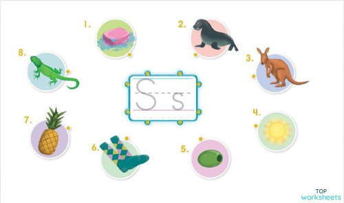 phonics letter S. Interactive worksheet | TopWorksheets
