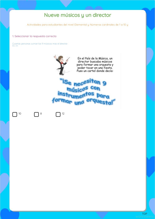 Números ordinales: fichas interactivas y ejercicios online | TopWorksheets