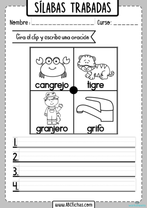 Oraciones con Gr-gr. Ficha interactiva | TopWorksheets