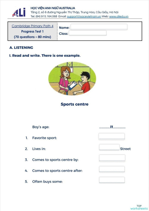 CP4_Progress Test 1. Interactive worksheet | TopWorksheets