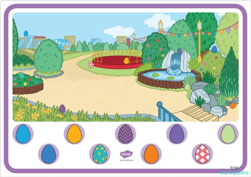 Easter Egg Hunt. Interactive worksheet | TopWorksheets