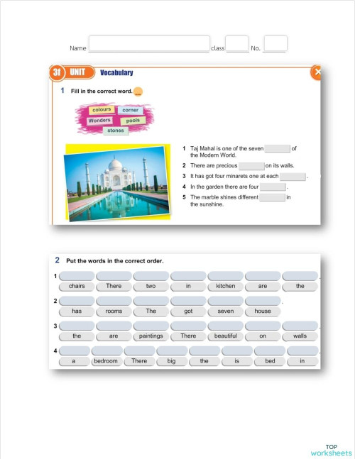 Ecercise Unit3_3F. Interactive worksheet | TopWorksheets