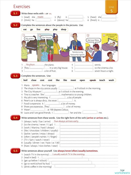 Murphy red unit 5. Interactive worksheet | TopWorksheets