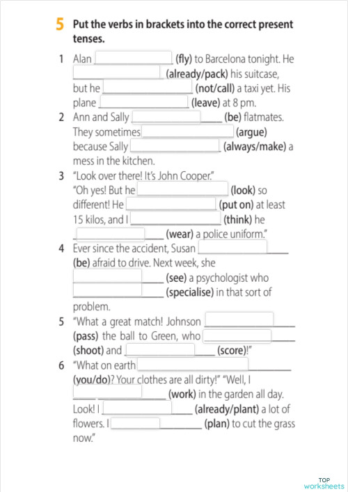 Grammar - Present Simples Vs Present Continuous A2. Interactive ...