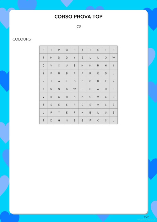CORSO PROVA TOP. Interactive worksheet | TopWorksheets