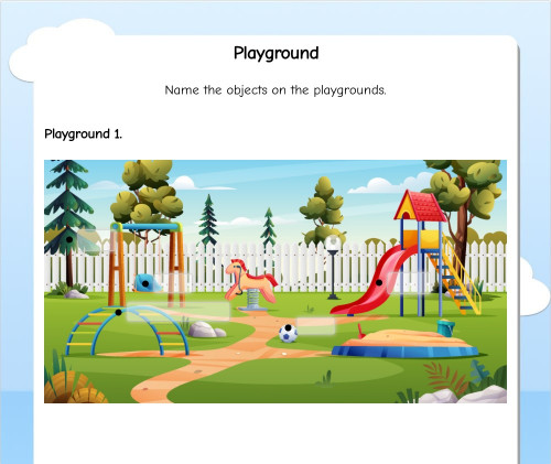 Playground. Interactive worksheet | TopWorksheets