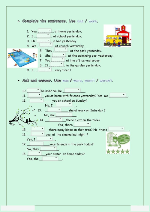 To be simple past. Interactive worksheet | TopWorksheets