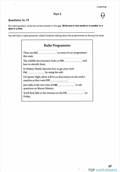 Lstning b1 t2 p3 & 4 col. Interactive worksheet | TopWorksheets