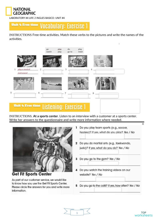Basic Laboratory 4/4. Interactive worksheet | TopWorksheets