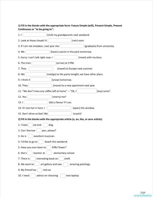 TEST B1 for students. Interactive worksheet | TopWorksheets