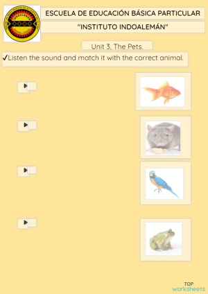 Unit 3, Perfect Pets.. Interactive worksheet | TopWorksheets