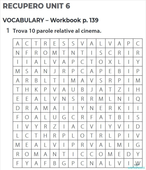 2T Recupero unit 6. Interactive worksheet | TopWorksheets
