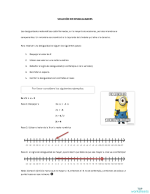 Solución de desigualdades. Ficha interactiva | TopWorksheets