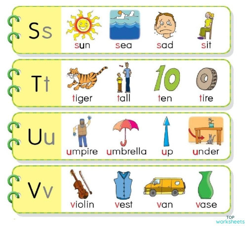 phonics vwx 1. Interactive worksheet | TopWorksheets