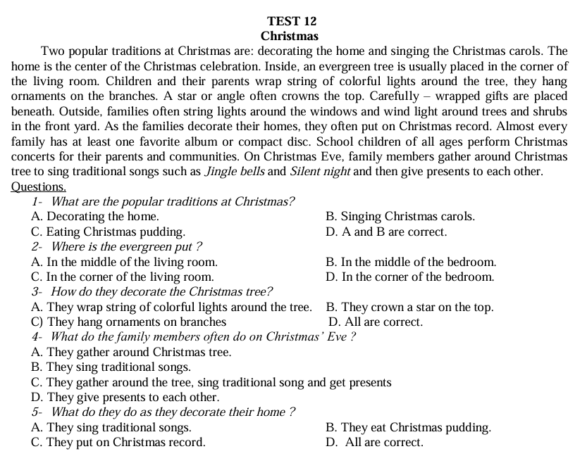 READING MULTIPLE CHOICE 06. Interactive worksheet | TopWorksheets