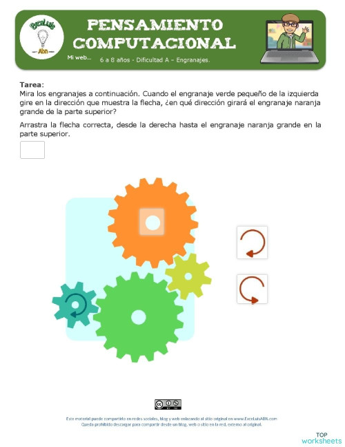 Pensamiento computacional: Niños 03. Ficha interactiva | TopWorksheets