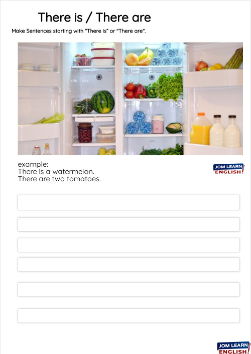 Unit 6 - There is / There are - Make Sentences. Interactive worksheet | TopWorksheets