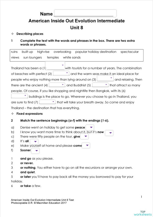 English 6 Unit 8 Extra Practice. Interactive worksheet | TopWorksheets