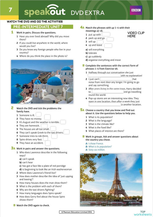 DVD EXTRA ACTIVITIES. Interactive worksheet | TopWorksheets