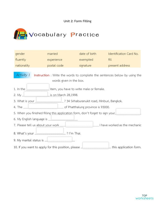 Pre-test Unit1 Social Language. Interactive worksheet | TopWorksheets