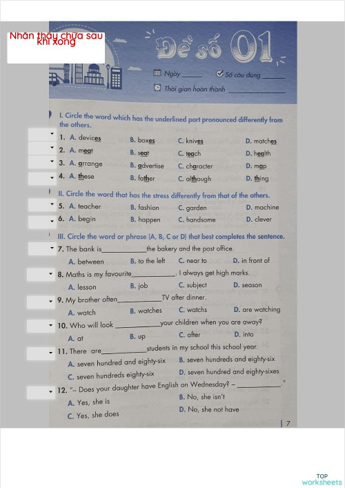 Present simple and continuous 8. Interactive worksheet | TopWorksheets