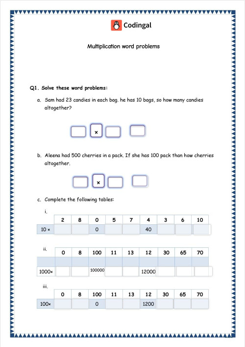 M_G02M10L46_WE01_Multiplication word problems. Interactive worksheet ...