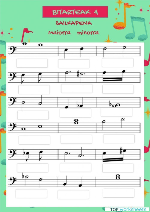 Bitarteak 4 Fa. Interactive worksheet | TopWorksheets