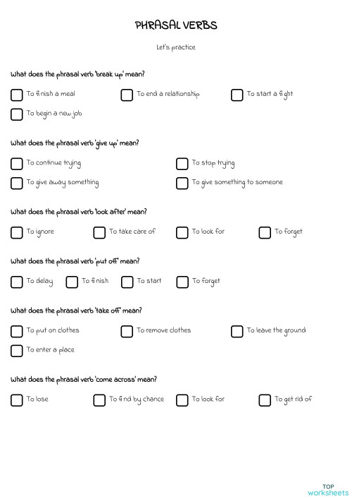 Verbs: interactive worksheets and online exercises | TopWorksheets