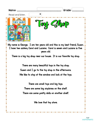 Toy Shop. Interactive worksheet | TopWorksheets