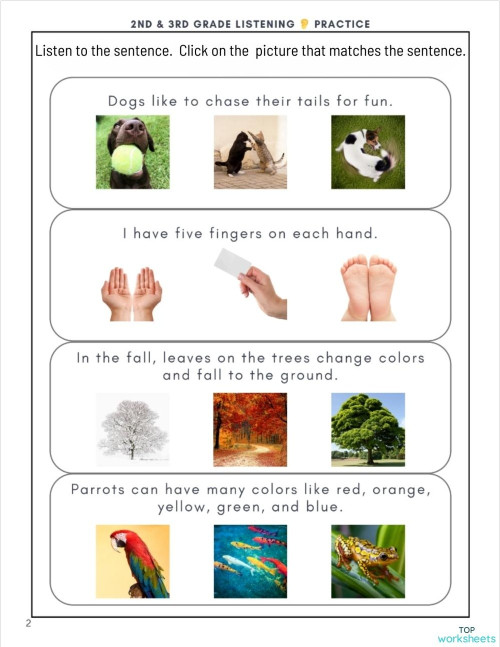 Listening 3.8. Interactive worksheet | TopWorksheets