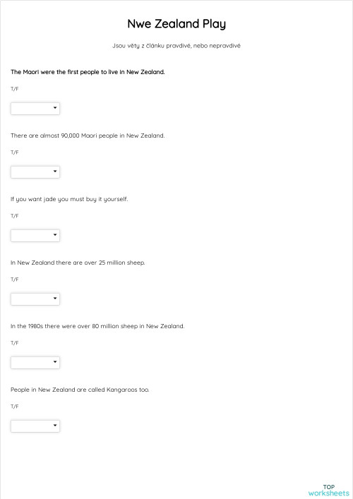 New Zealand Ready page 14-15. Interactive worksheet | TopWorksheets